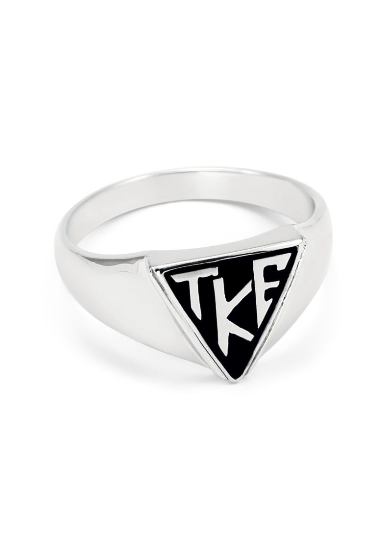 Tau Kappa Epsilon Sterling Silver Triangle Ring // ΤΚΕ - Etsy