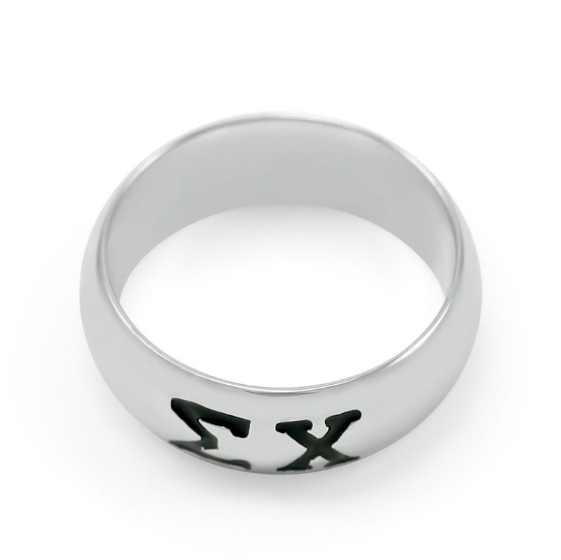 Sigma Chi Sterling Silver Wide Band Ring// ΣΧ Fraternity - Etsy