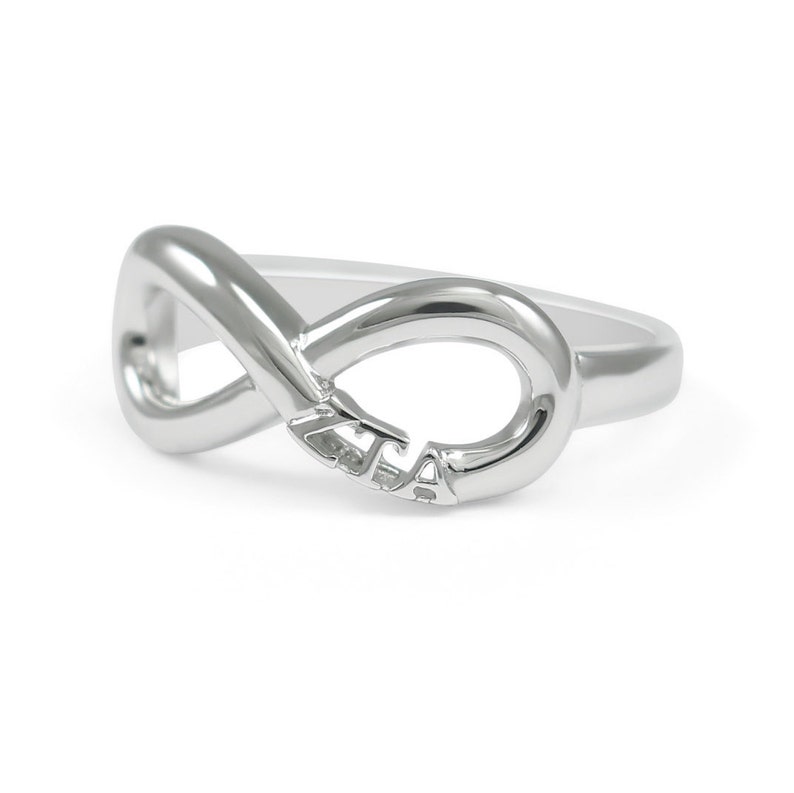 Zeta Tau Alpha Sterling Silver Infinity Ring ZTA // ZTA Sorority ...