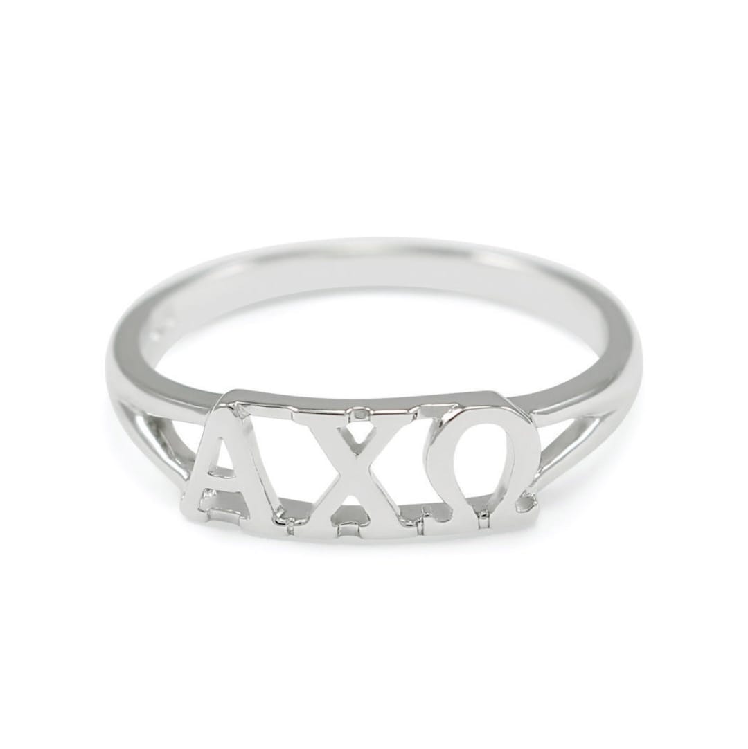 Alpha Chi Omega Sterling Silver Ring // ΑΟΠ Jewelry // Sorority Jewelry ...