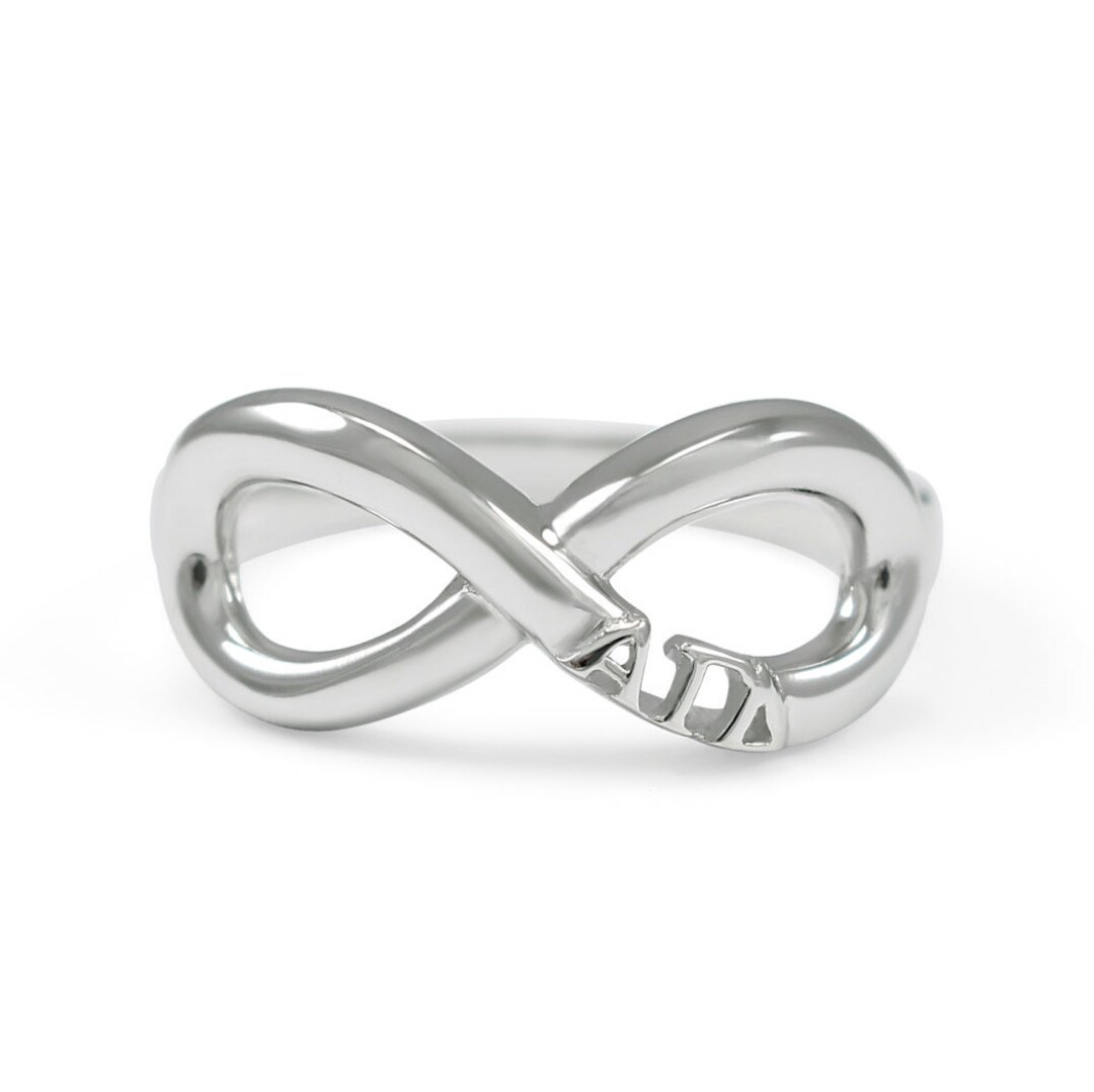 Alpha Gamma Delta Sterling Silver Infinity Ring // ΑΓΔ Sorority Jewelry ...