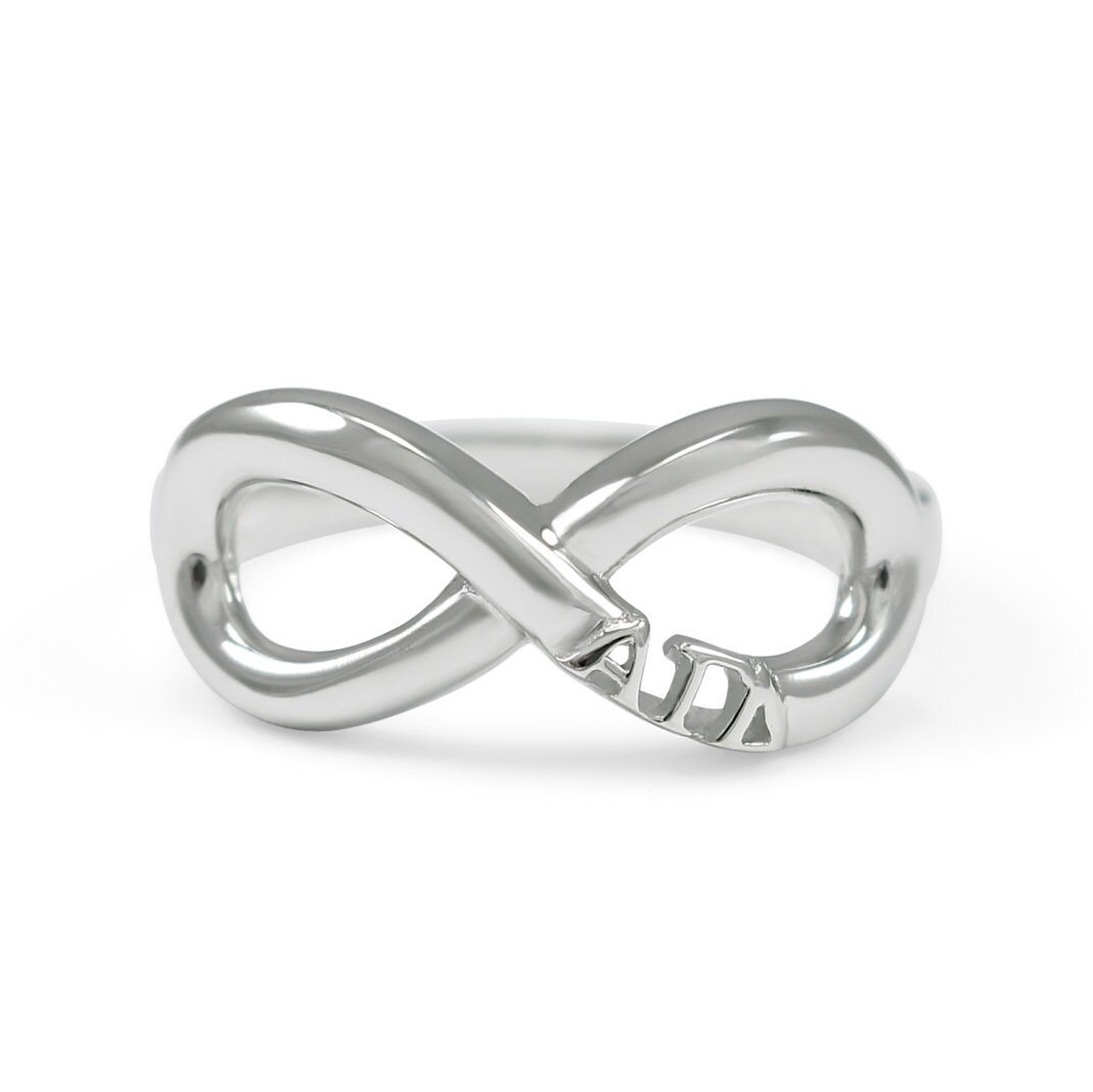 Alpha Gamma Delta Sterling Silver Infinity Ring // ΑΓΔ Sorority Jewelry ...