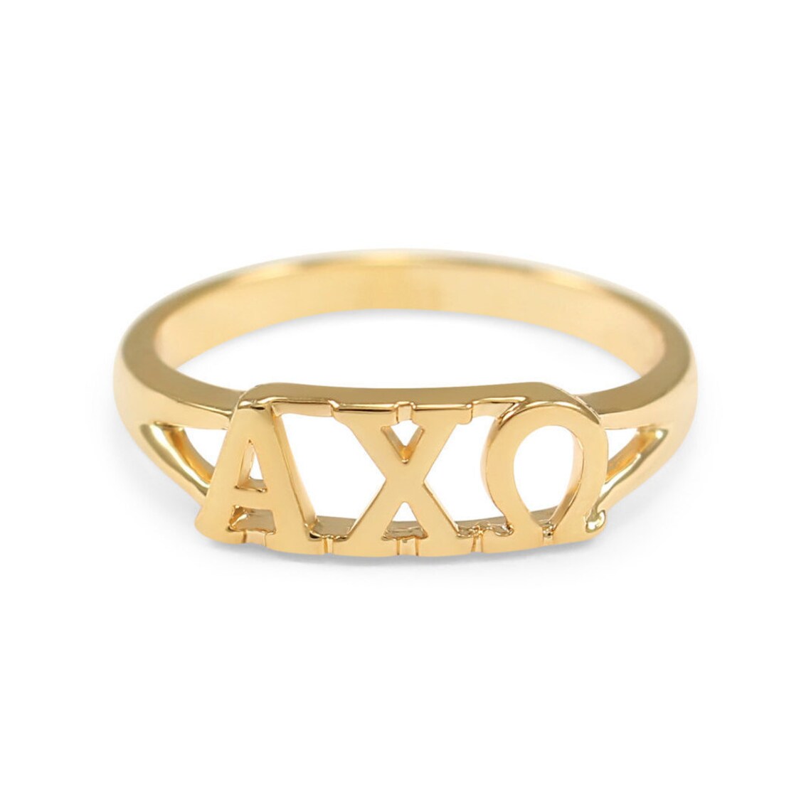 Alpha Chi Omega Sunshine Gold Plated Ring // ΑΧΩ Sorority | Etsy