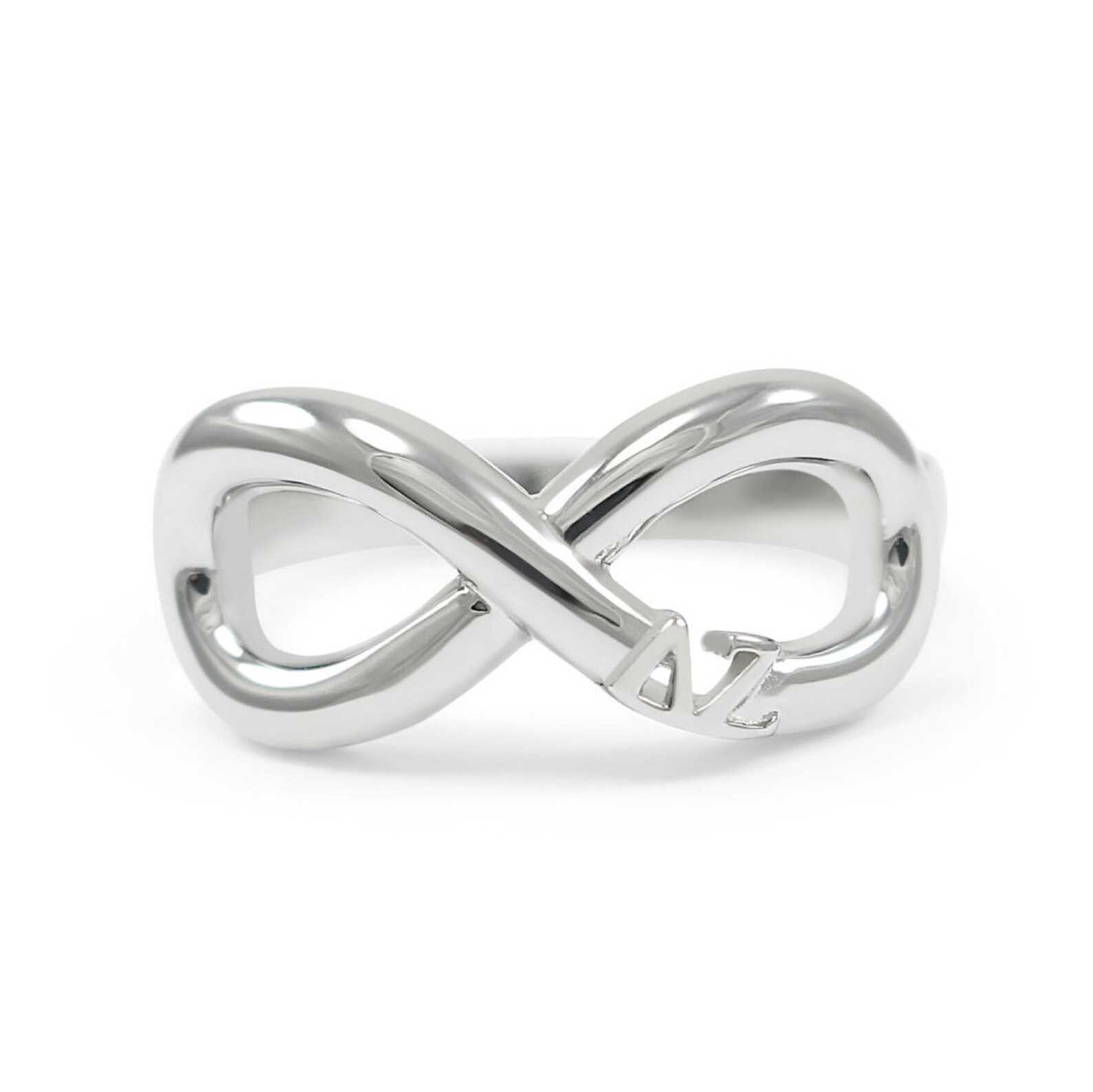 Delta Zeta Sterling Silver Infinity Ring // DZ Sorority Jewelry ...