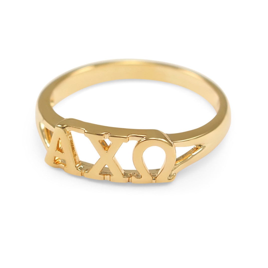 Alpha Chi Omega Sunshine Gold Plated Ring // ΑΧΩ Sorority | Etsy