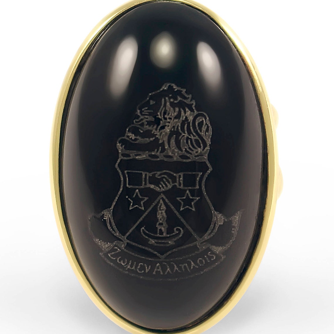 Alpha Delta Pi Duchess Ring / 14k Gold Plated Brass / Polished - Etsy