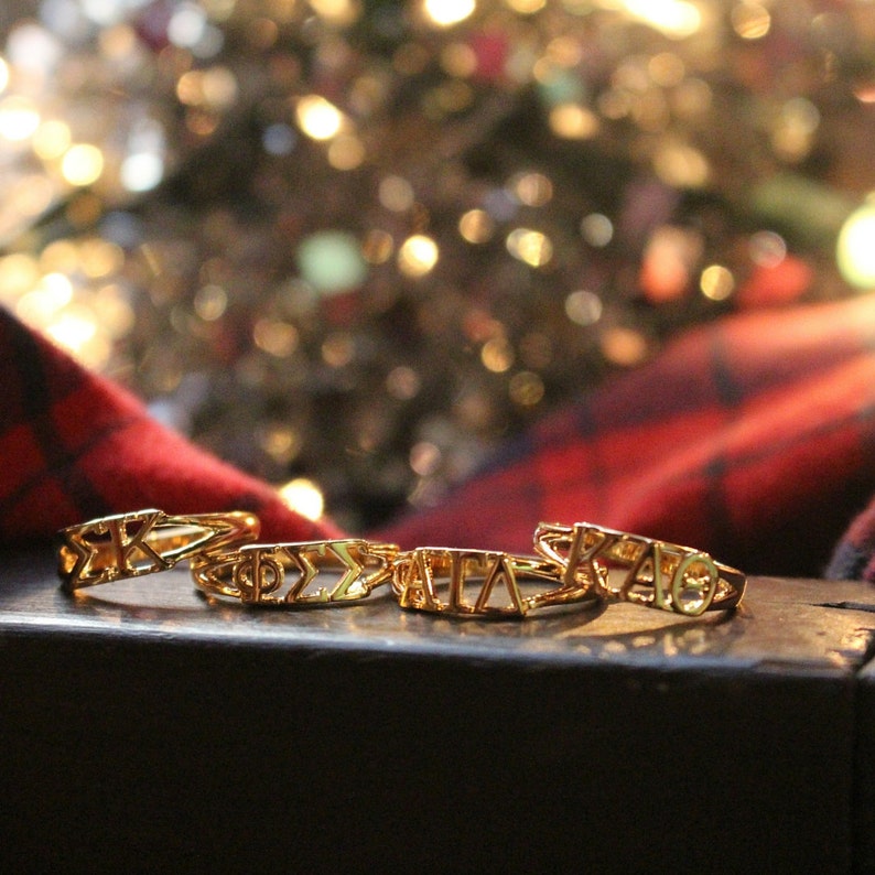 Alpha Gamma Delta Sunshine Gold Plated Ring // ΑΓΔ Sorority Jewelry ...