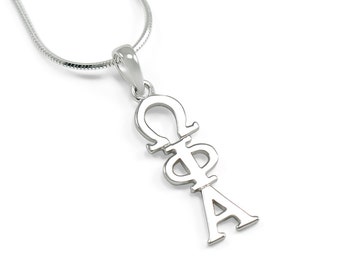 Alpha Phi Sterling Silver Lavaliere // ΑΦ Sorority Jewelry // - Etsy