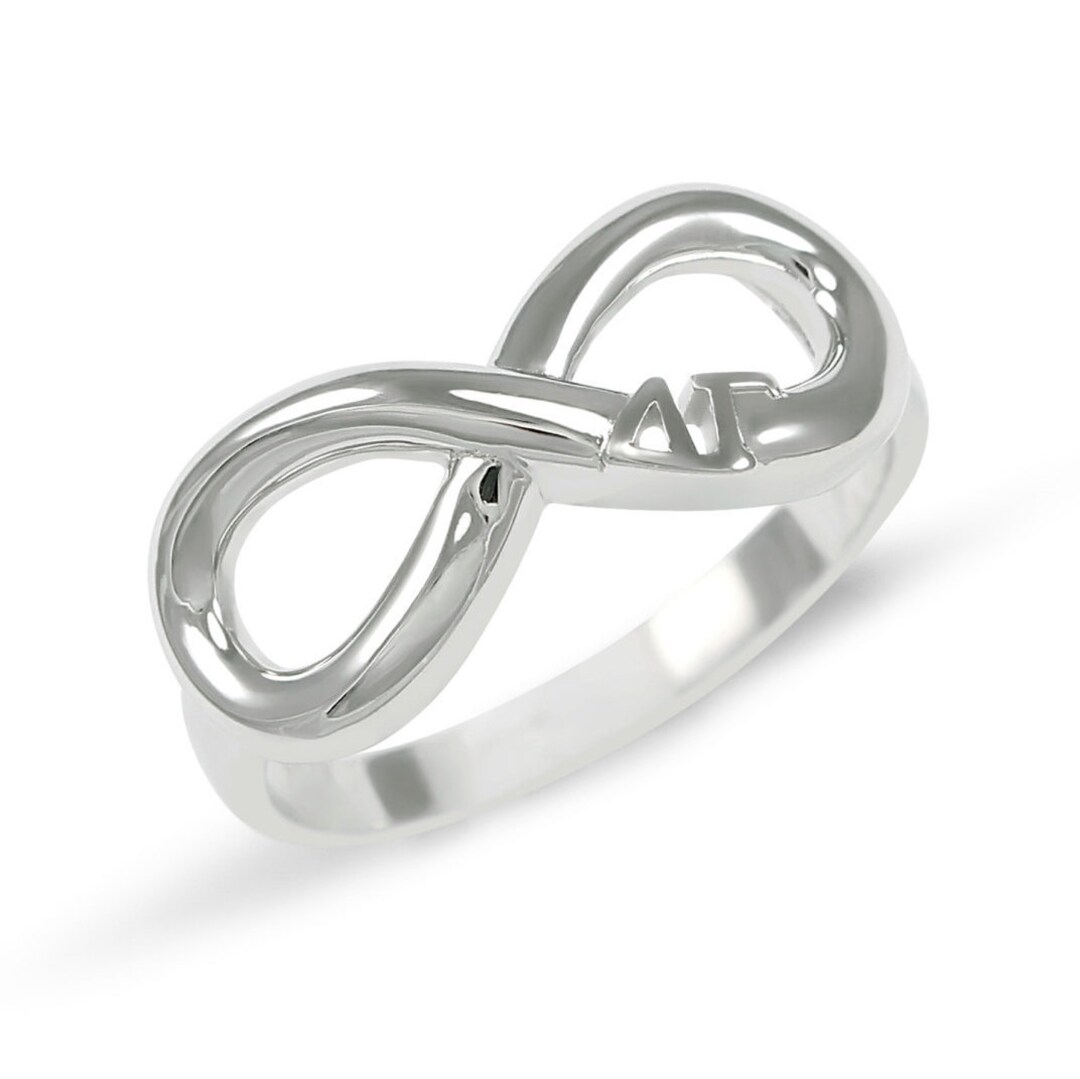Delta Gamma Sterling Silver Infinity Ring // ΔΓ Sorority Jewelry ...