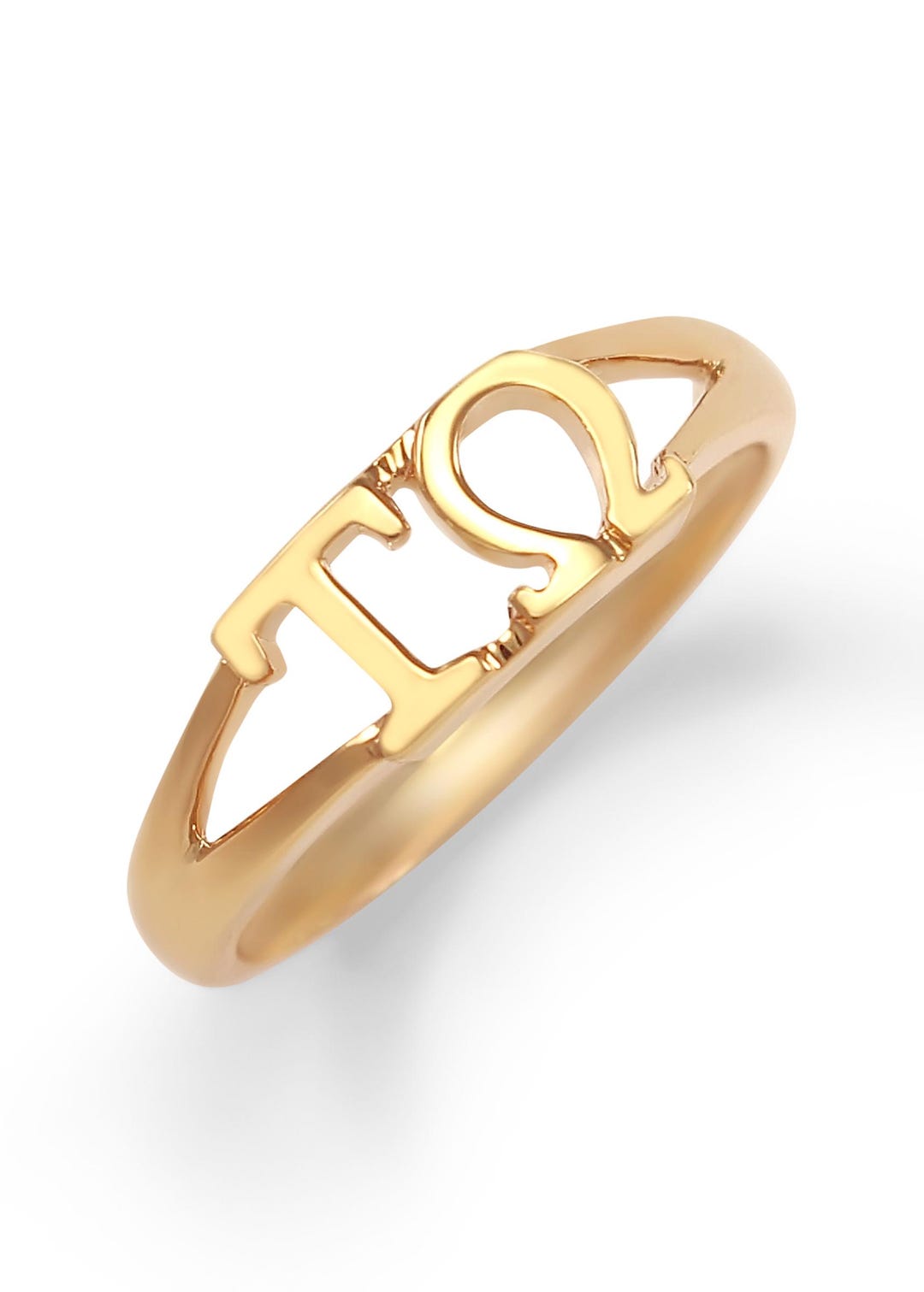 Tau Omega Sunshine Gold Plated Ring // Sorority Jewelry // Sorority ...