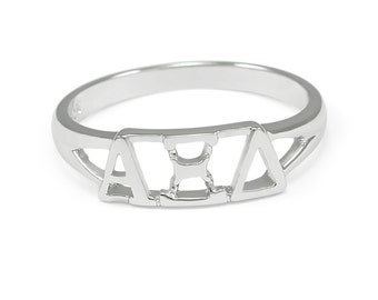 Alpha Delta Chi Sterling Silver Ring // ΑΔΧ Sorority Ring // | Etsy
