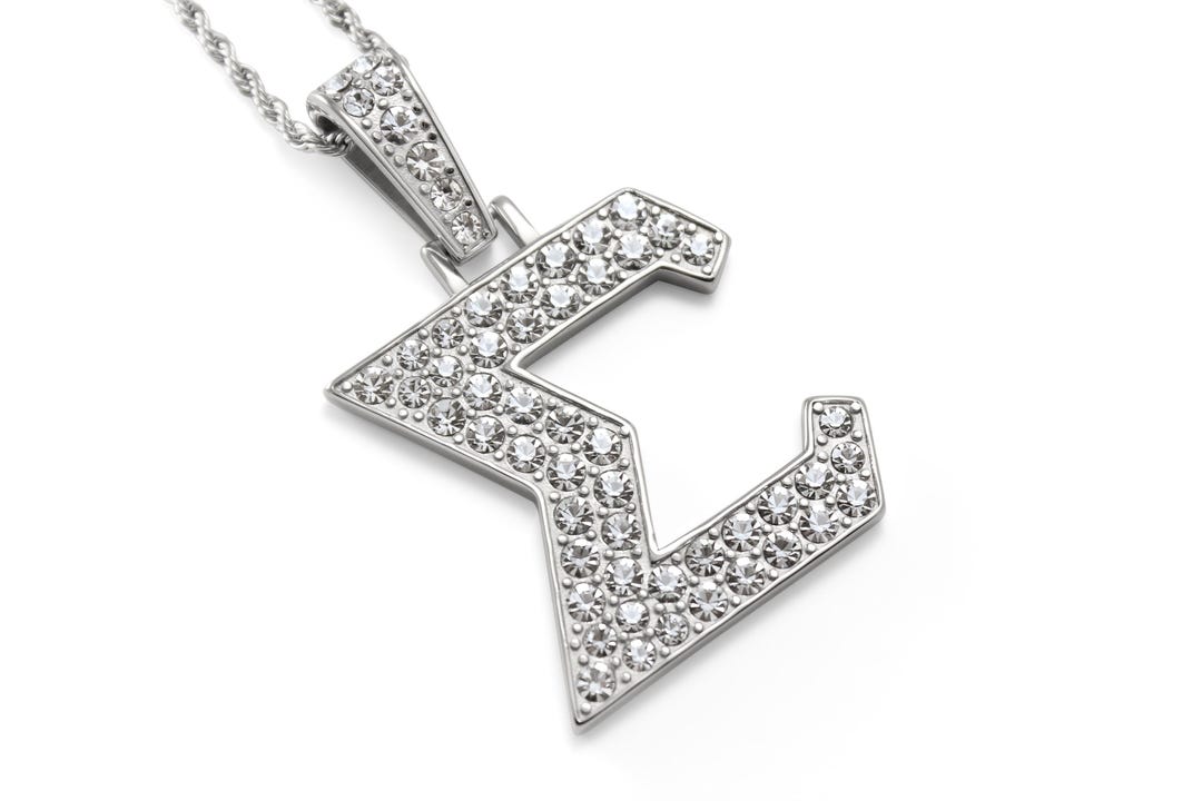 Phi Beta Sigma Letter Pendant Necklace // Stainless Steel 24" Chain ...