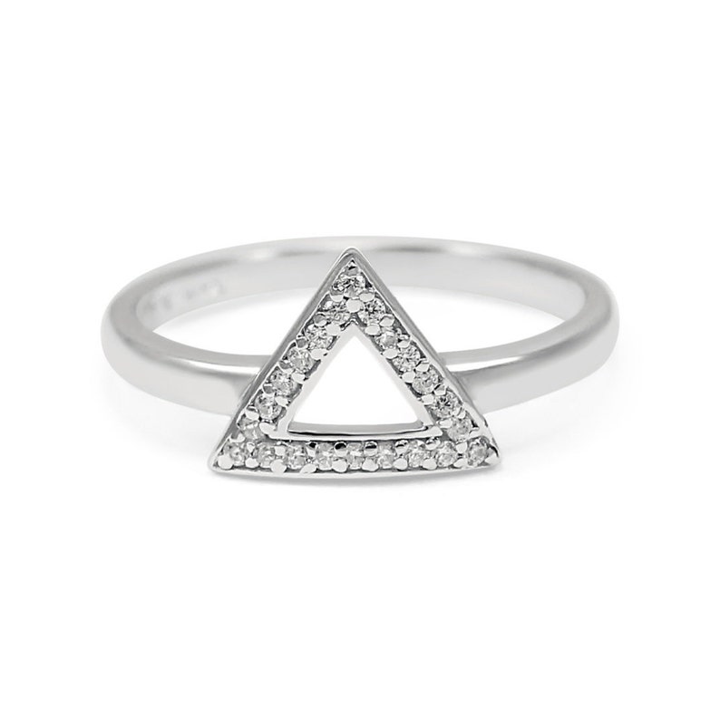 Geometric Delta Triangle Ring With Czs // Delta Ring // Triangle ...