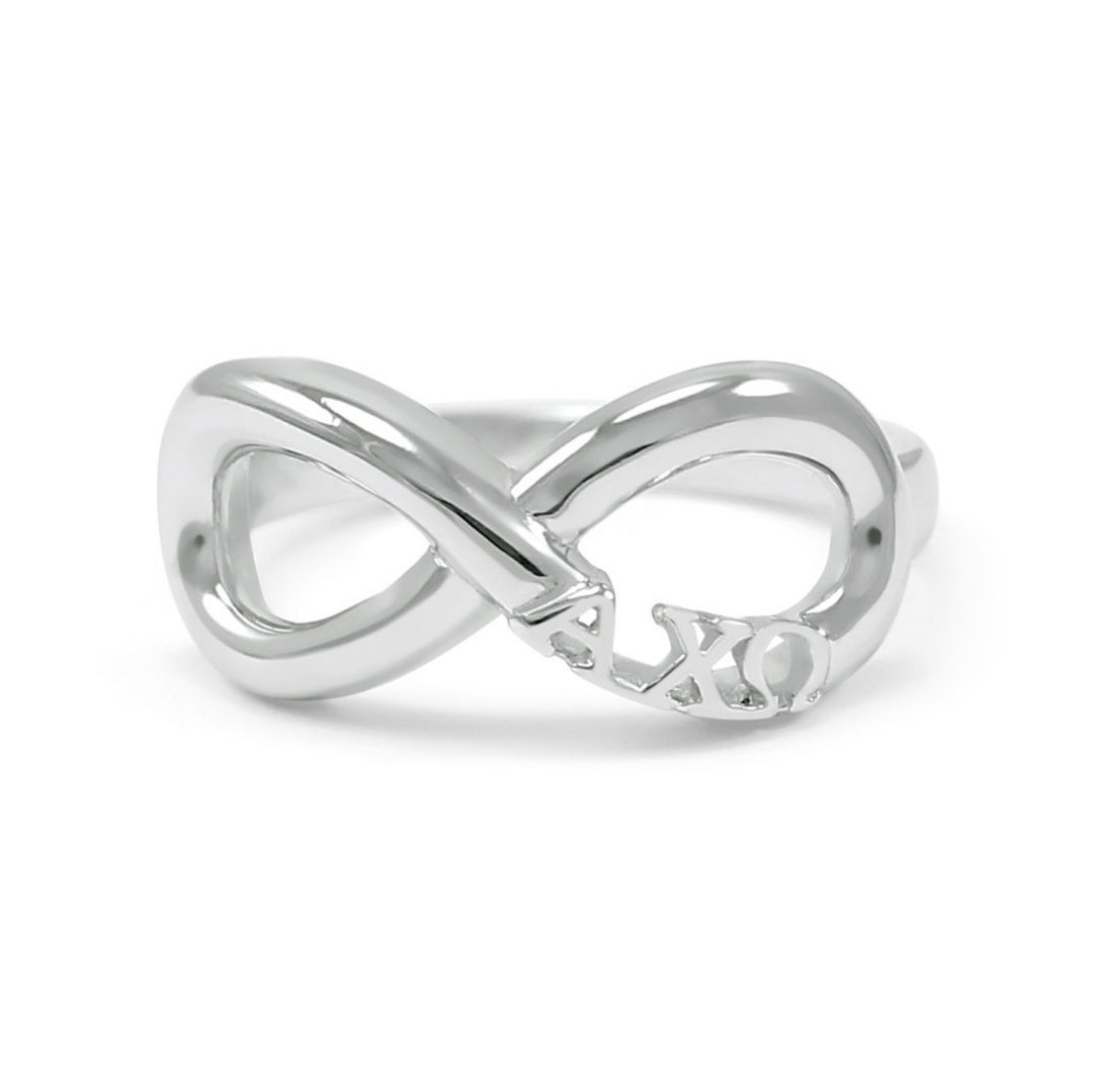 Alpha Chi Omega Sterling Silver Infinity Ring // ΑΧΩ Sorority Jewelry ...