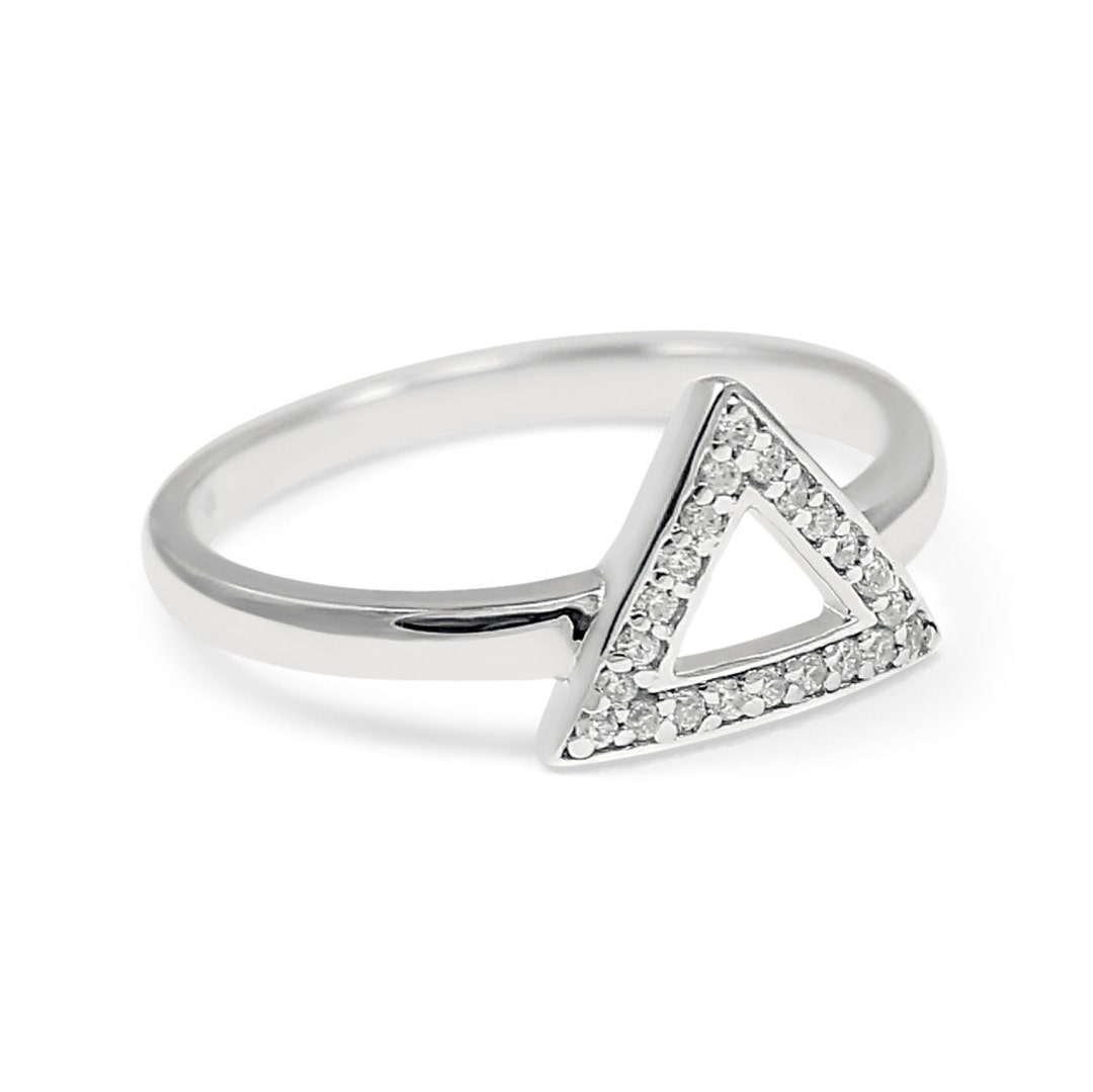 Geometric Delta Triangle Ring With Czs // Delta Ring // Triangle ...