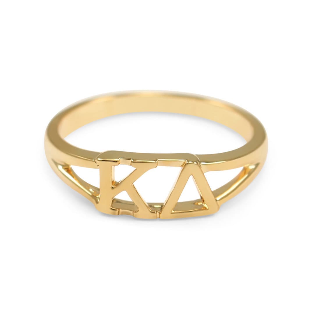 Kappa Delta Sunshine Gold Plated Ring // ΚΔ Sorority Jewelry | Etsy