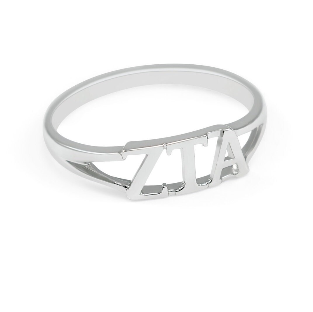 Zeta Tau Alpha Sterling Silver Ring // ZTA Sorority Jewelry // Sorority ...