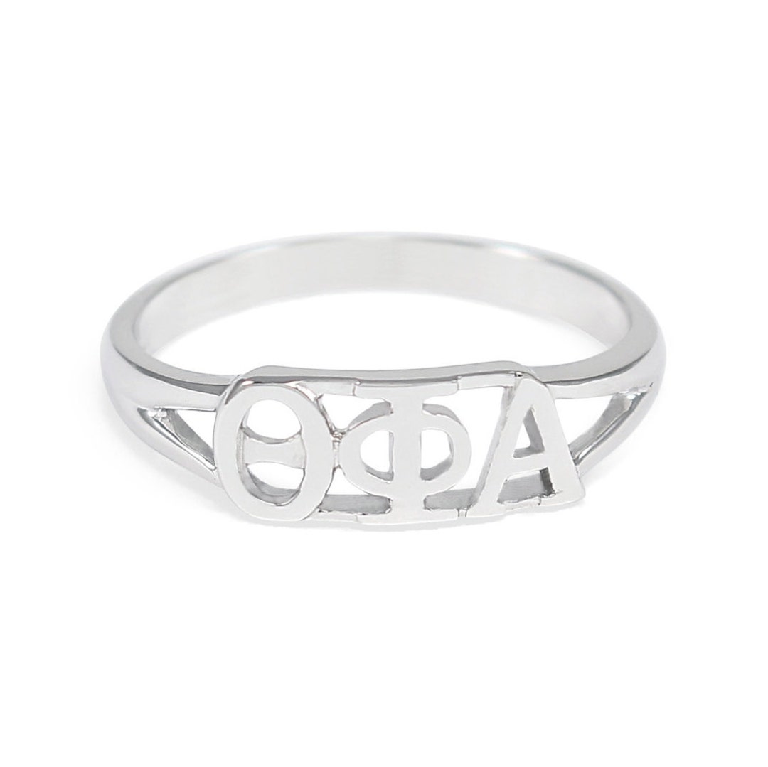 Theta Phi Alpha Sterling Silver Ring // ΘΦΑ Sorority Jewelry // Gifts ...