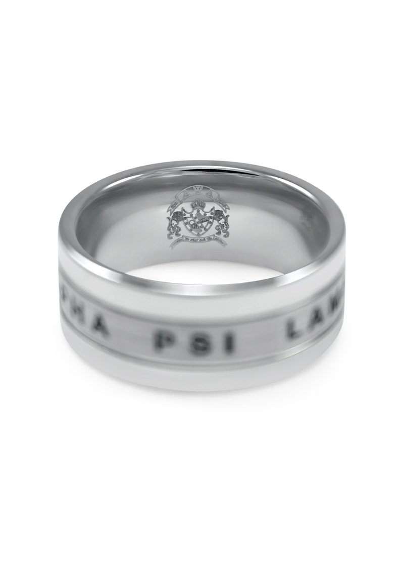 Alpha Psi Lambda Co Ed Fraternity Tungsten Ring // Fraternity | Etsy