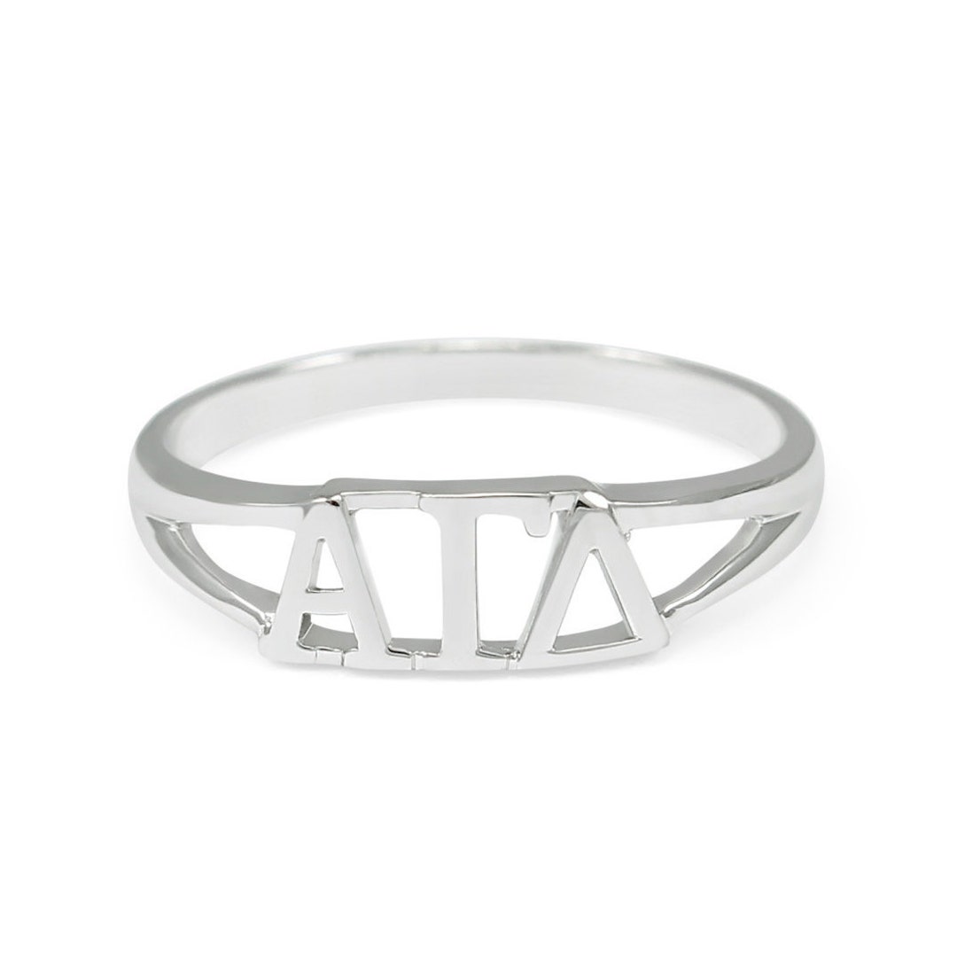 Alpha Gamma Delta Sterling Silver Ring // ΑΓΔ Sorority Jewelry ...