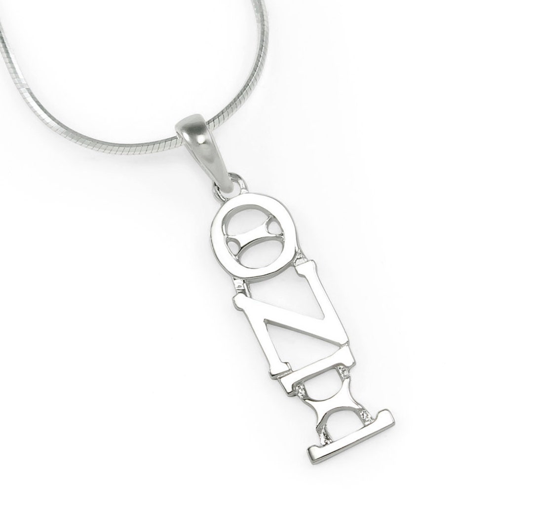 Theta Nu Xi Colgante Lavaliere de Plata de Ley / Joyería de Hermandad ...