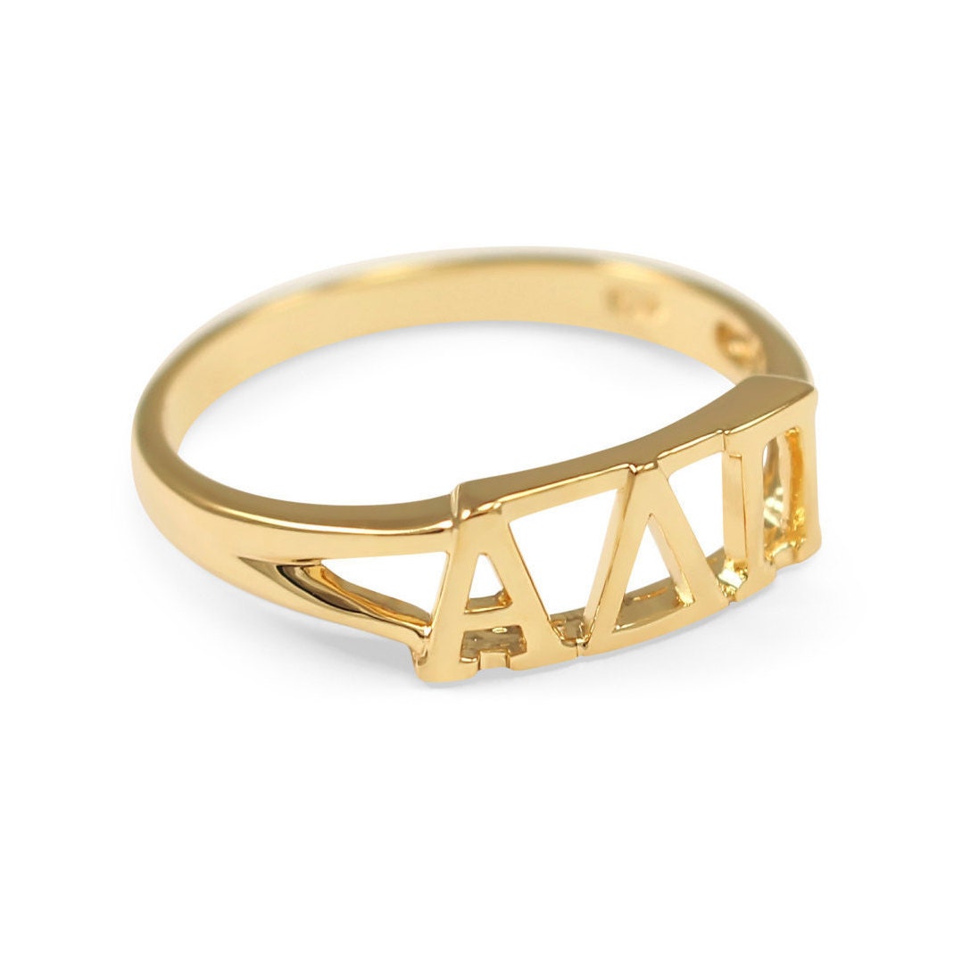 Alpha Delta Pi Sunshine Gold Plated Ring //adpi Sorority Jewelry ...