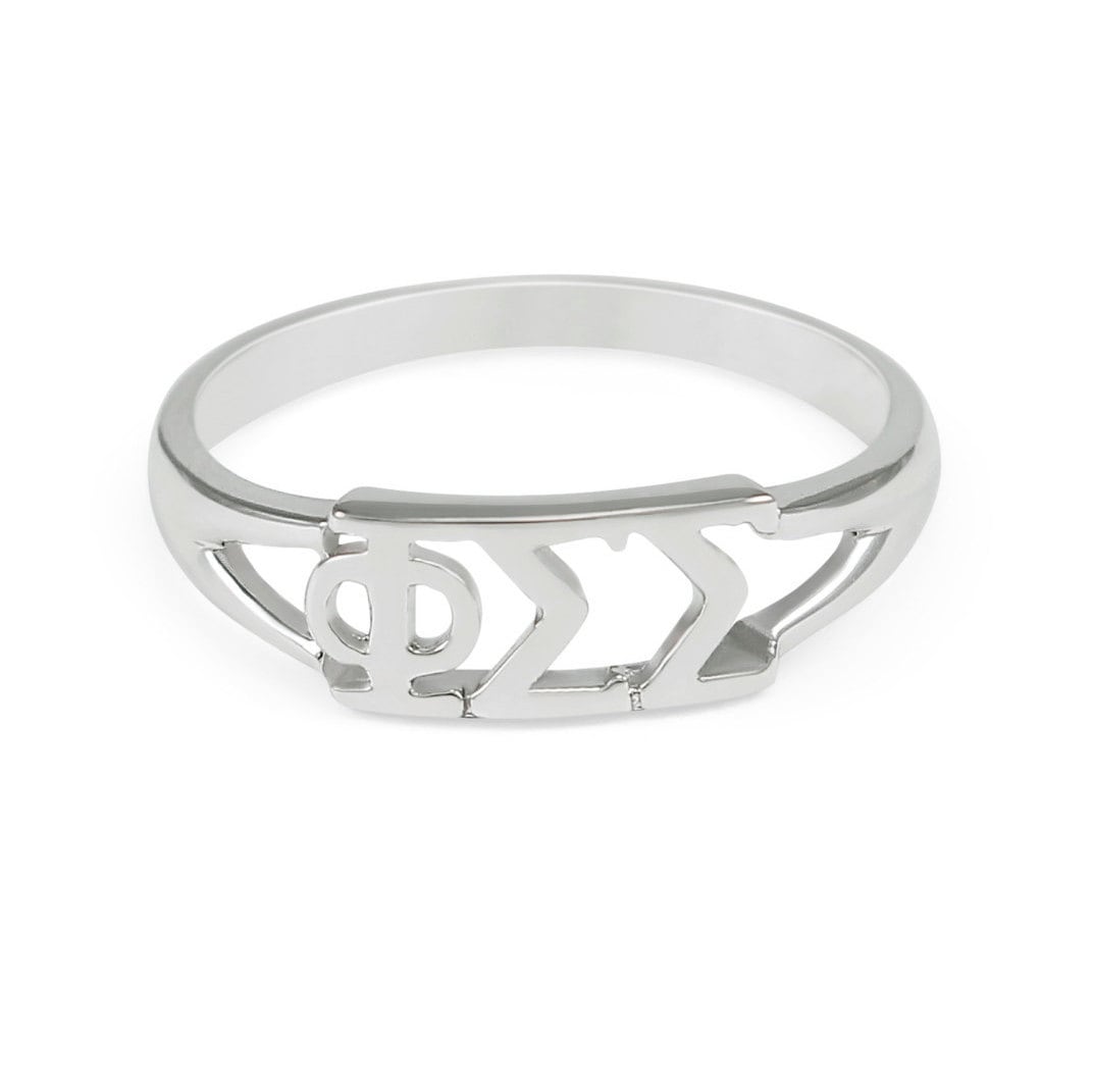 Phi Sigma Sigma Sterling Silver Ring // ΦΣΣ Sorority Jewelry ...