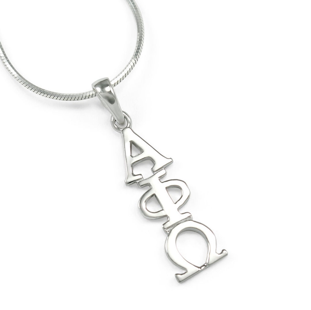 Alpha Phi Omega Sterling Silver Lavaliere // ΑΦΩ Sorority Jewelry ...