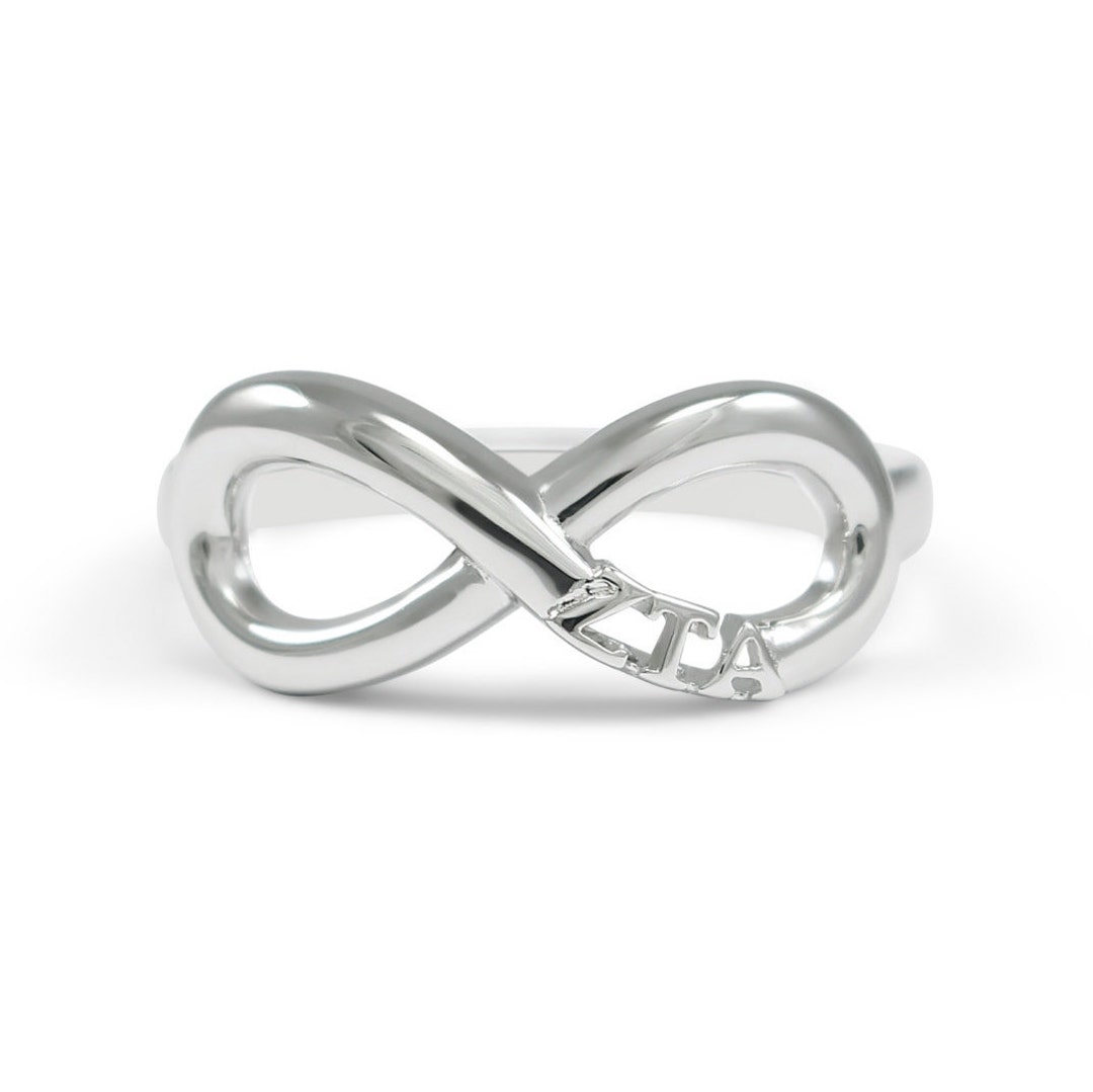 Zeta Tau Alpha Sterling Silver Infinity Ring ZTA // ZTA Sorority ...