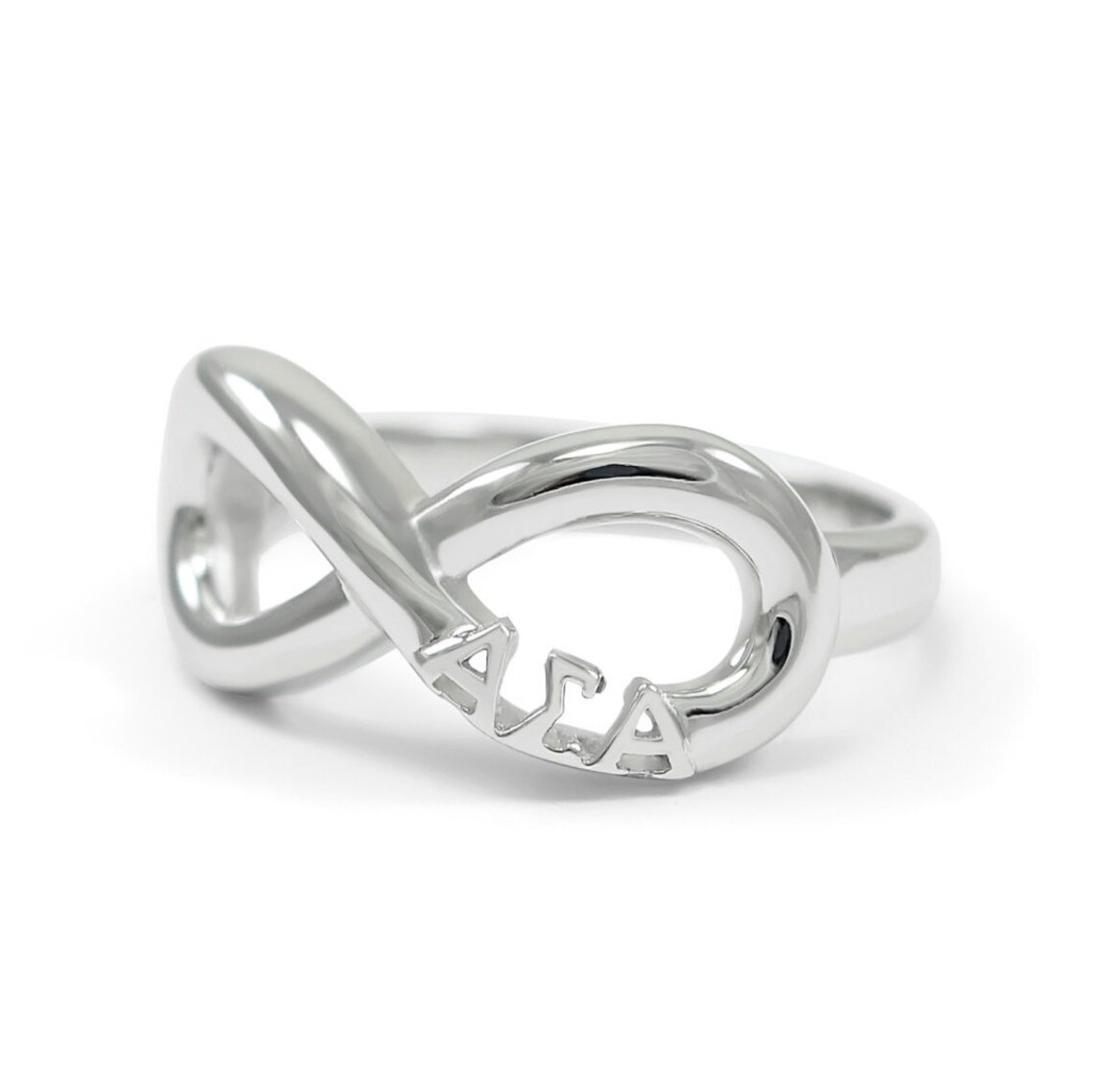 Alpha Sigma Alpha Sterling Silver Infinity Ring // ΑΣΑ | Etsy