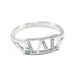 Alpha Delta Pi Sterling Silver Ring Set With Simulated Diamonds ...