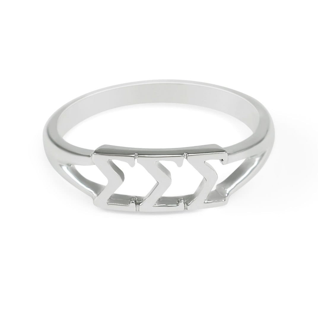 Sigma Sigma Sigma Sterling Silver Ring // Sorority Jewelry - Etsy