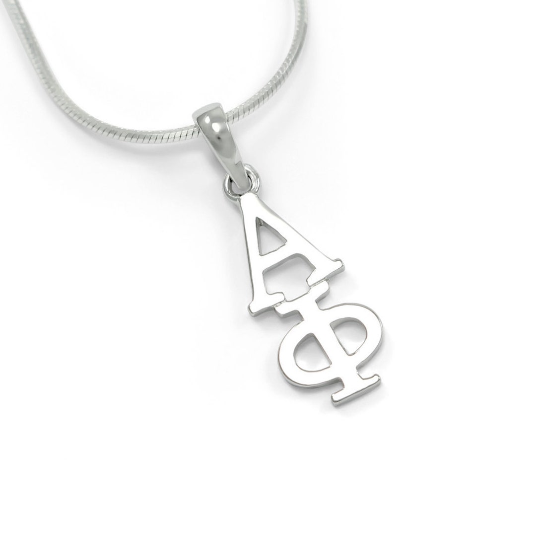 Alpha Phi Sterling Silver Lavaliere // ΑΦ Sorority Jewelry // Sorority ...