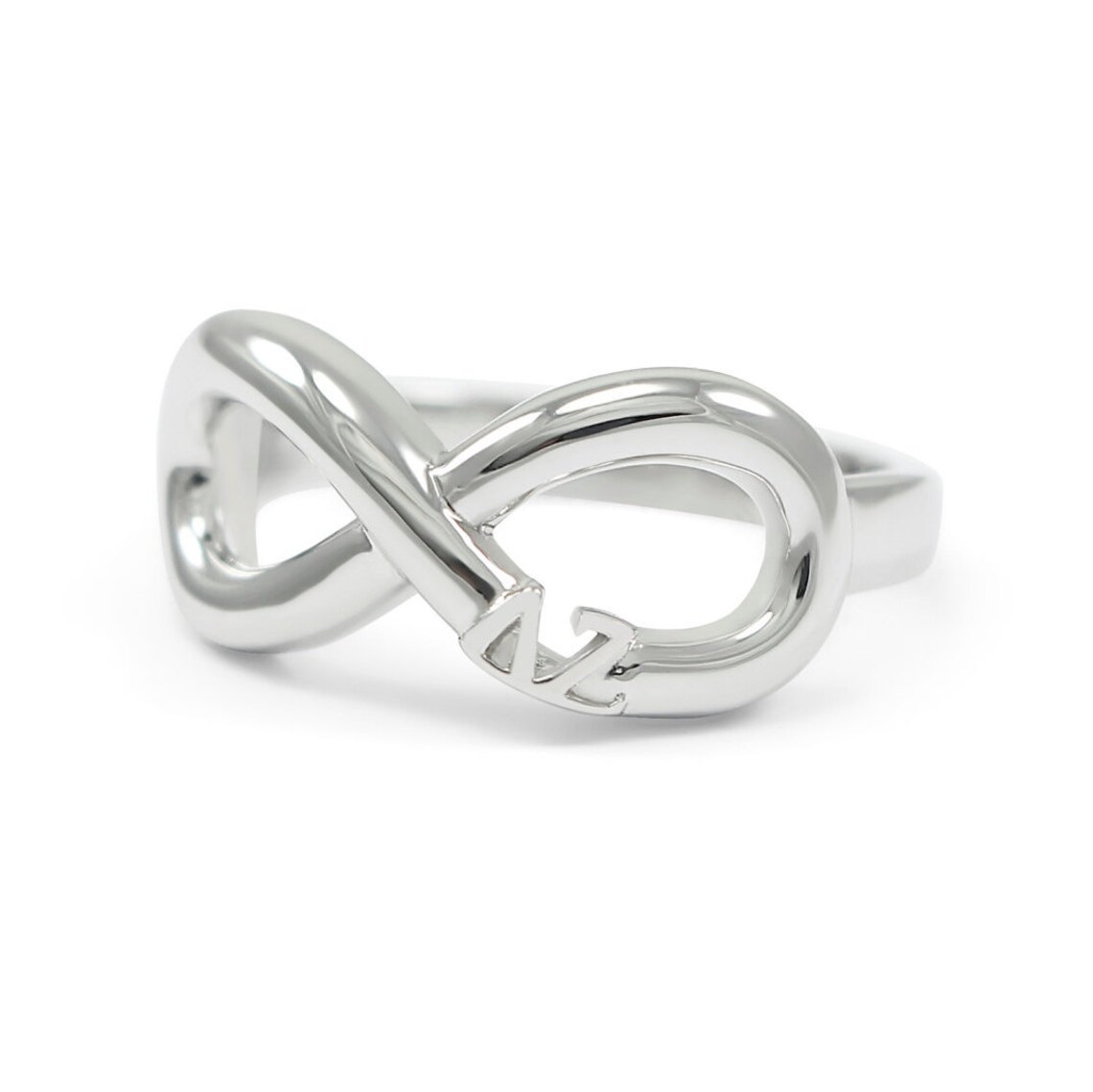 Delta Zeta Sterling Silver Infinity Ring // DZ Sorority Jewelry ...