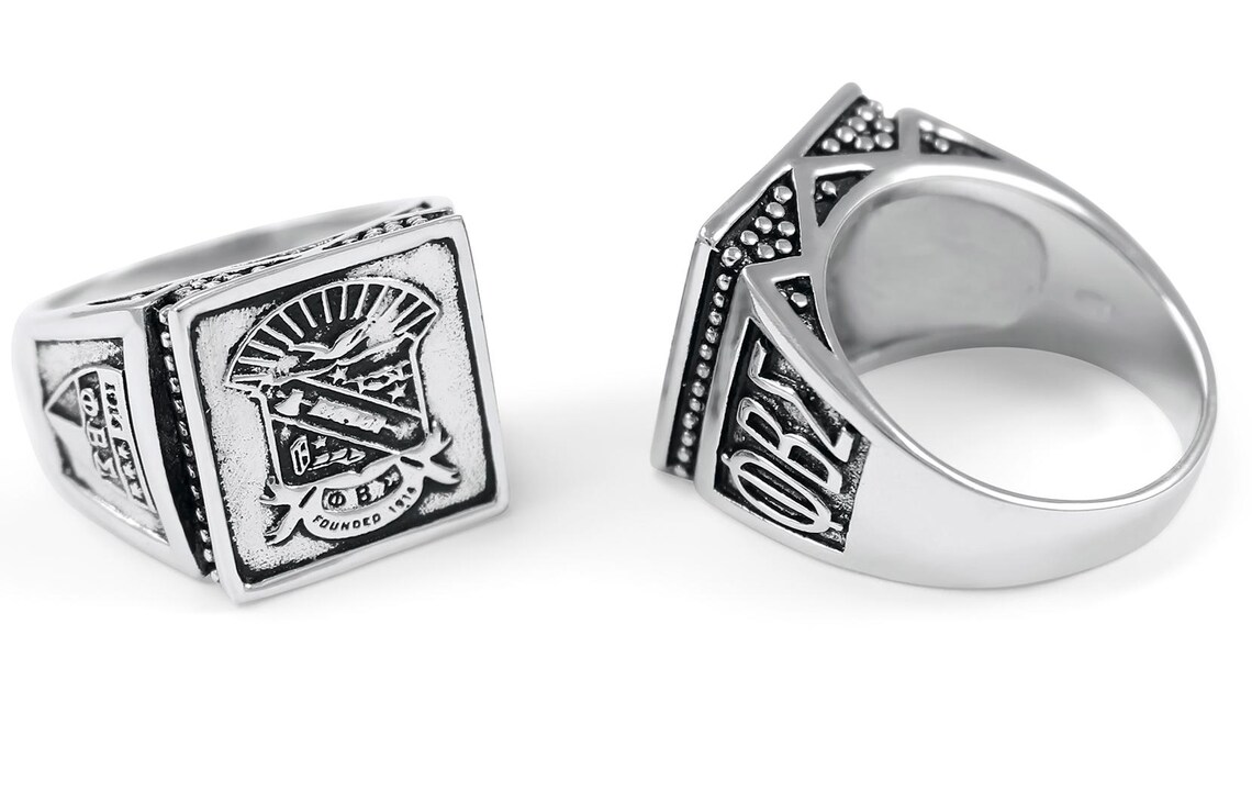 Phi Beta Sigma Sterling Silver Crest Ring // Fraternity Ring // Greek ...