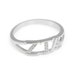 Zeta Tau Alpha (ZTA) Sterling Silver Ring Simulated Diamonds // ZTA ...
