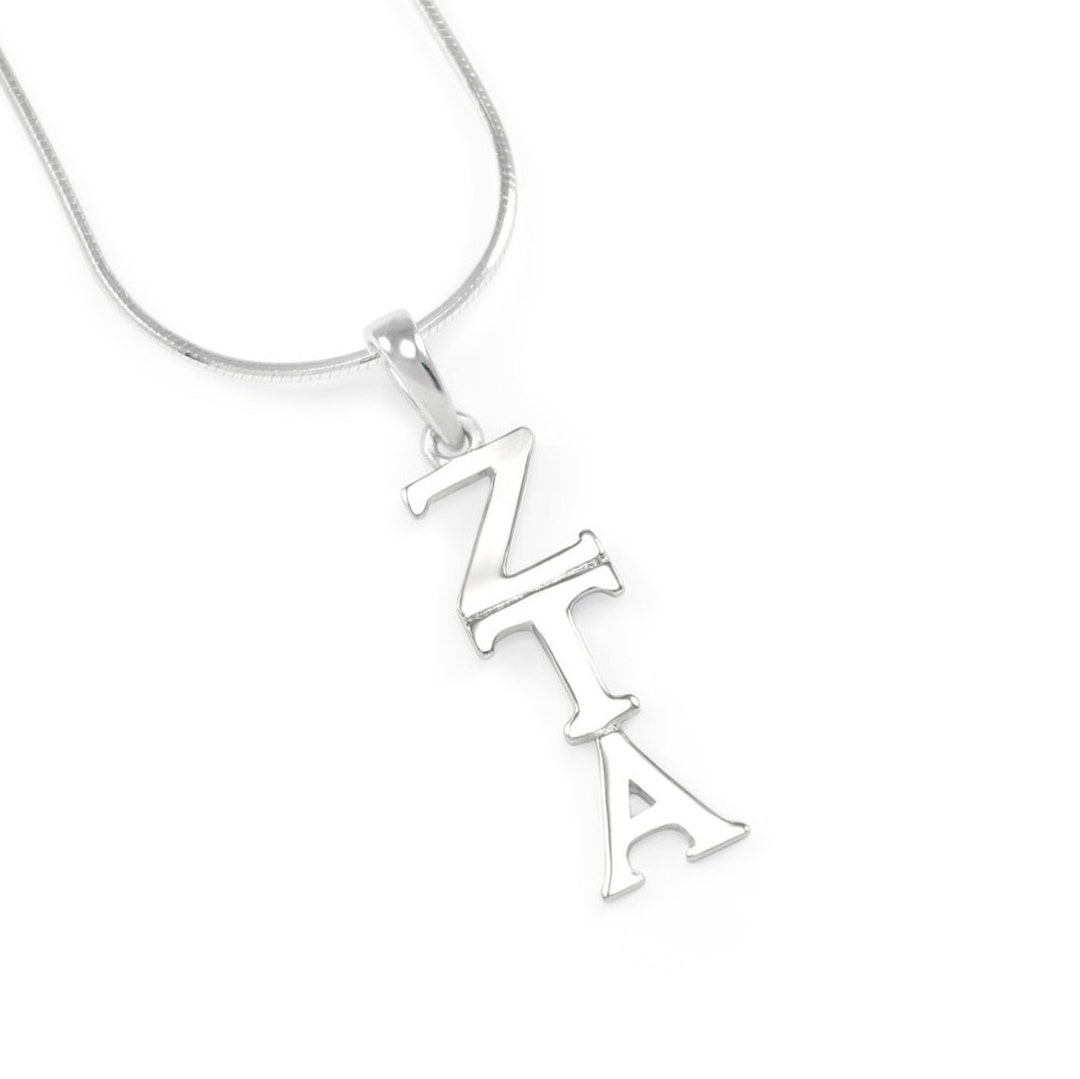Zeta Tau Alpha Sterling Silver Lavaliere Pendant Necklace // ZTA ...
