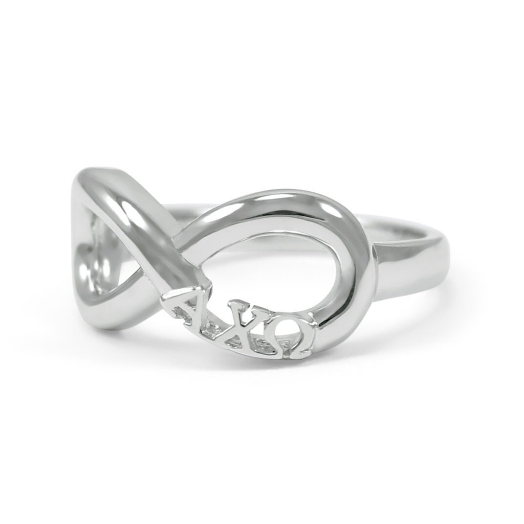 Alpha Chi Omega Sterling Silver Infinity Ring // ΑΧΩ Sorority Jewelry ...