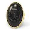 Zeta Tau Alpha Duchess Ring / 14k Gold Plated Brass / Polished Black ...