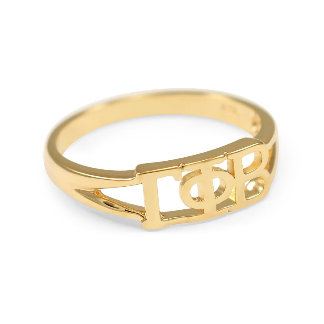 Gamma Phi Beta Sunshine Gold Plated Ring // ΓΦΒ Sorority | Etsy