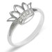 Zeta Tau Alpha Sterling Silver Crown Ring Set With Simulated Diamonds ...
