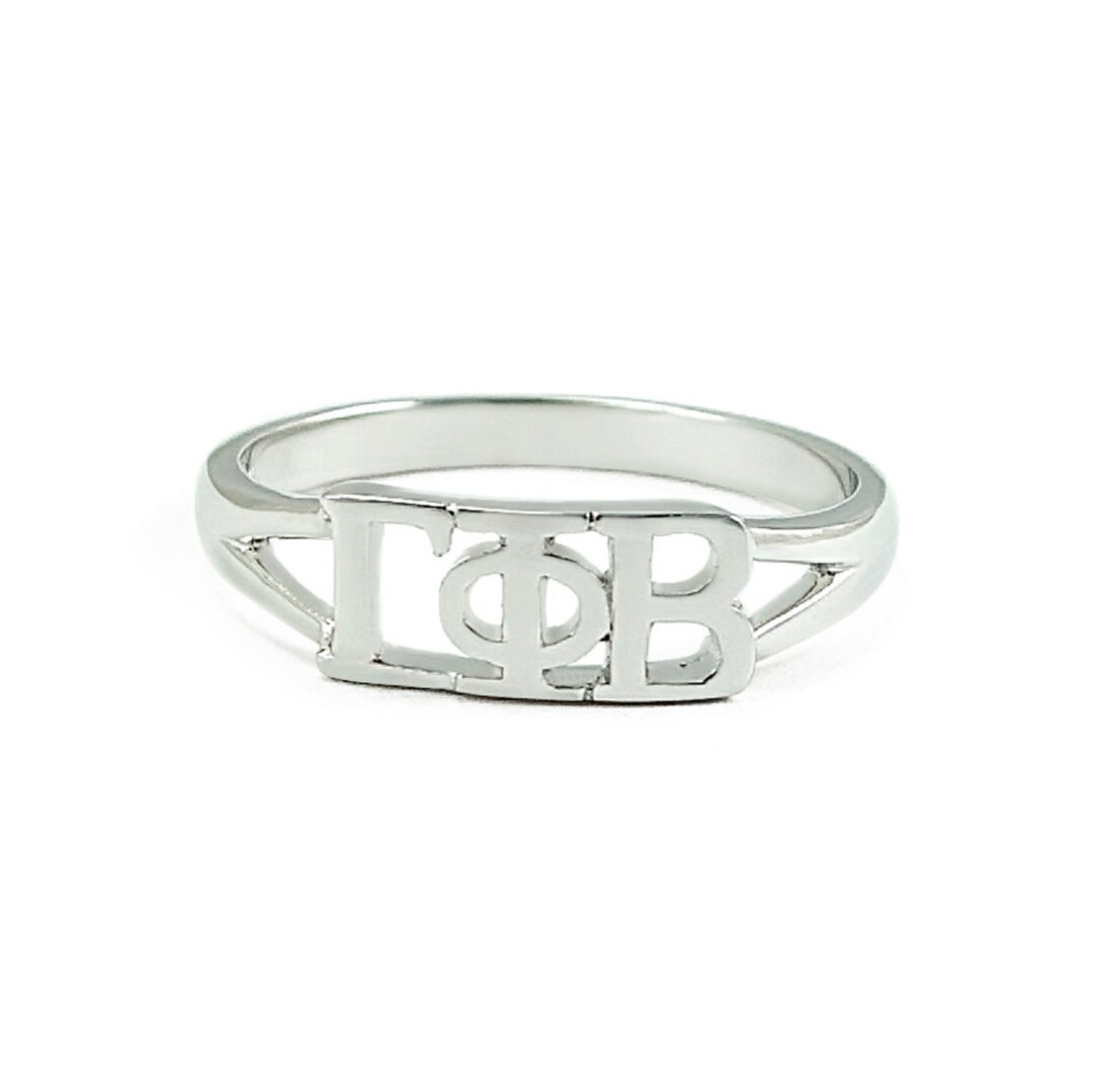 Gamma Phi Beta Sterling Silver Ring // ΓΦΒ Sorority Jewelry // Sorority ...