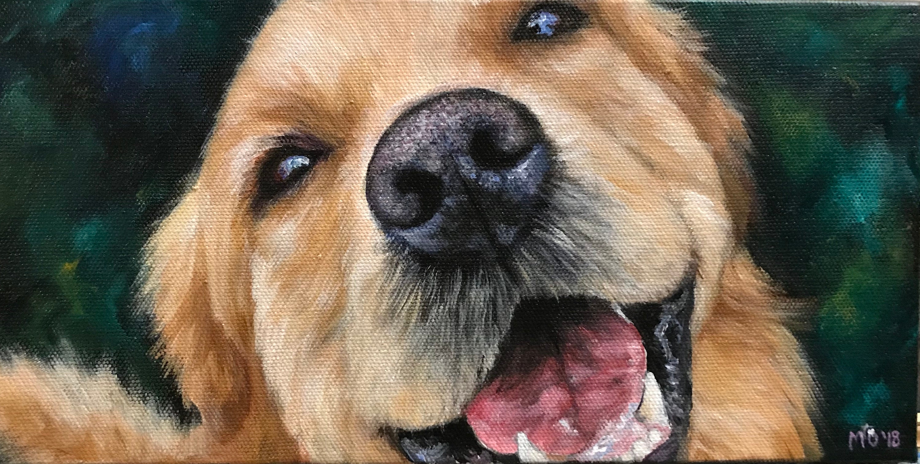 Pet Portrait With Solid Background, Custom Dog Painting on Canvas - Etsy