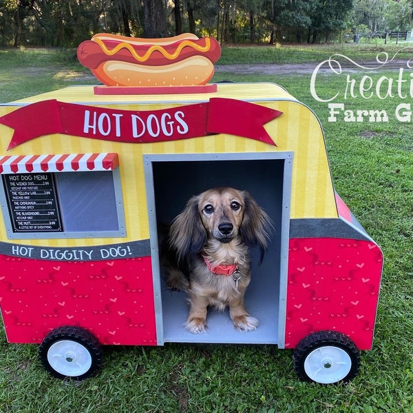 Hot Dog Truck Dog House - Etsy