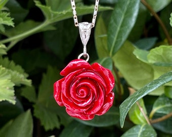 Red Coral Rose - Etsy