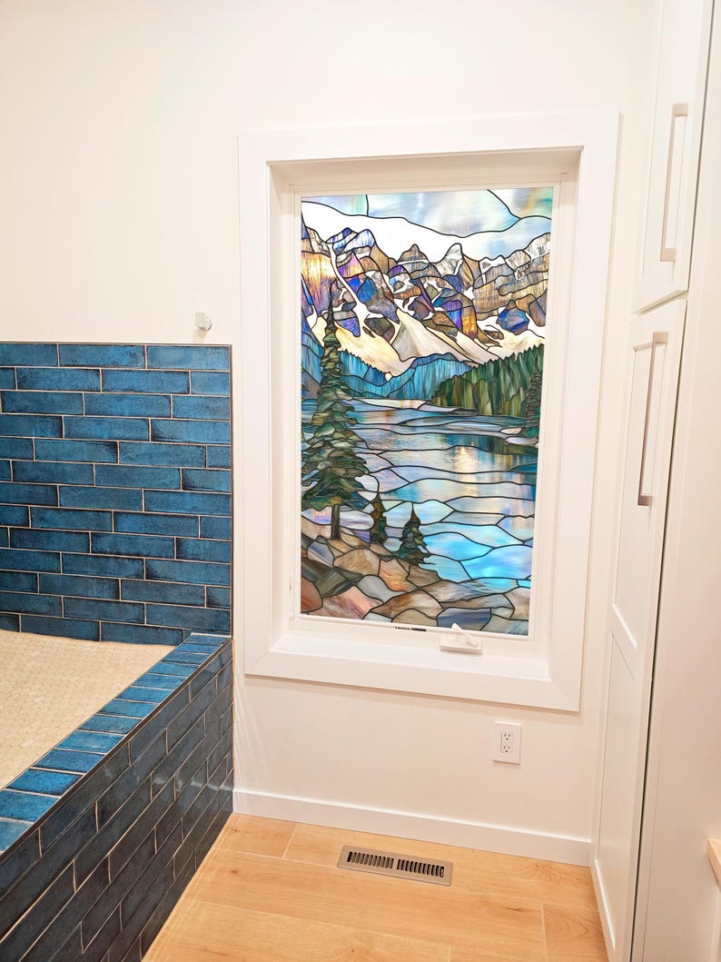 Stained Glass Premium Window Film, Custom Size, Frosted - Banff ...