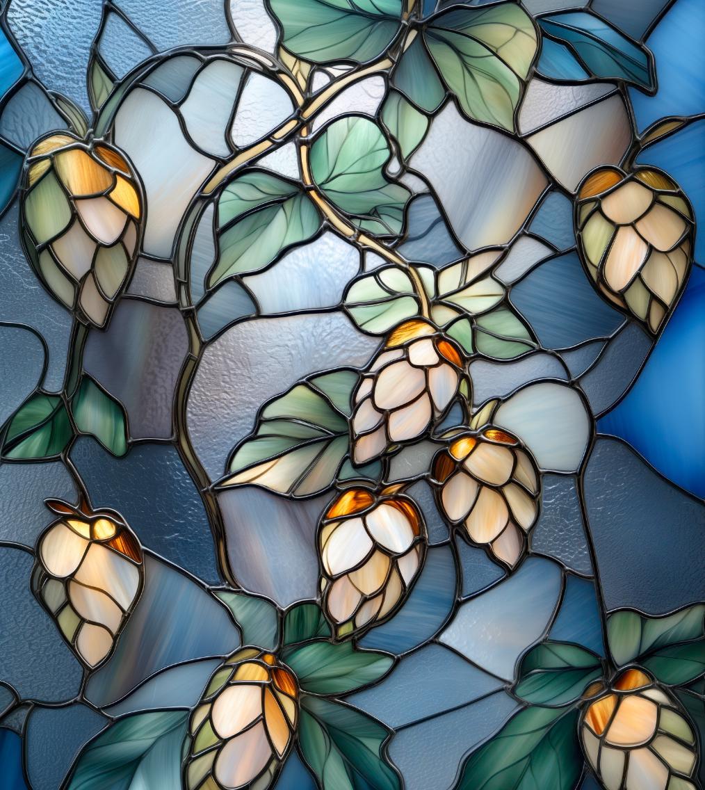 Custom-size Premium Frosted Stained Glass Window Cling Filmfilm - Hops ...