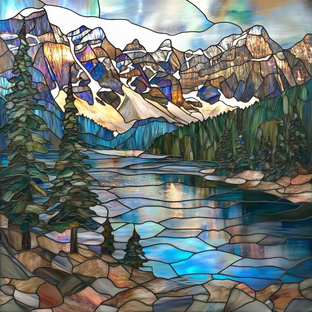 Stained Glass Premium Window Film, Custom Size, Frosted - Banff ...