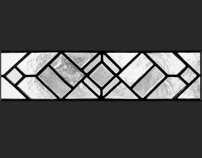 Art Deco Traditional Wide - Stained Glass Premium Window Film, Custom ...