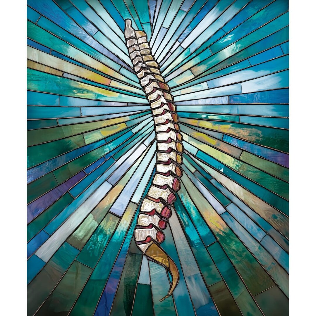 Stained Glass Premium Window Film, Custom Size, Frosted - Spine Anatomy ...